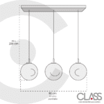 2CLDI104 Colgante moderno de 3 luces - Class Iluminación