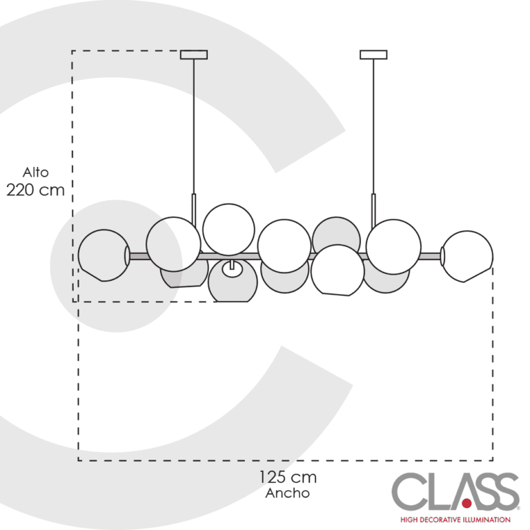 2CLAT31 Colgante contemporáneo 12 luces - Class Iluminación