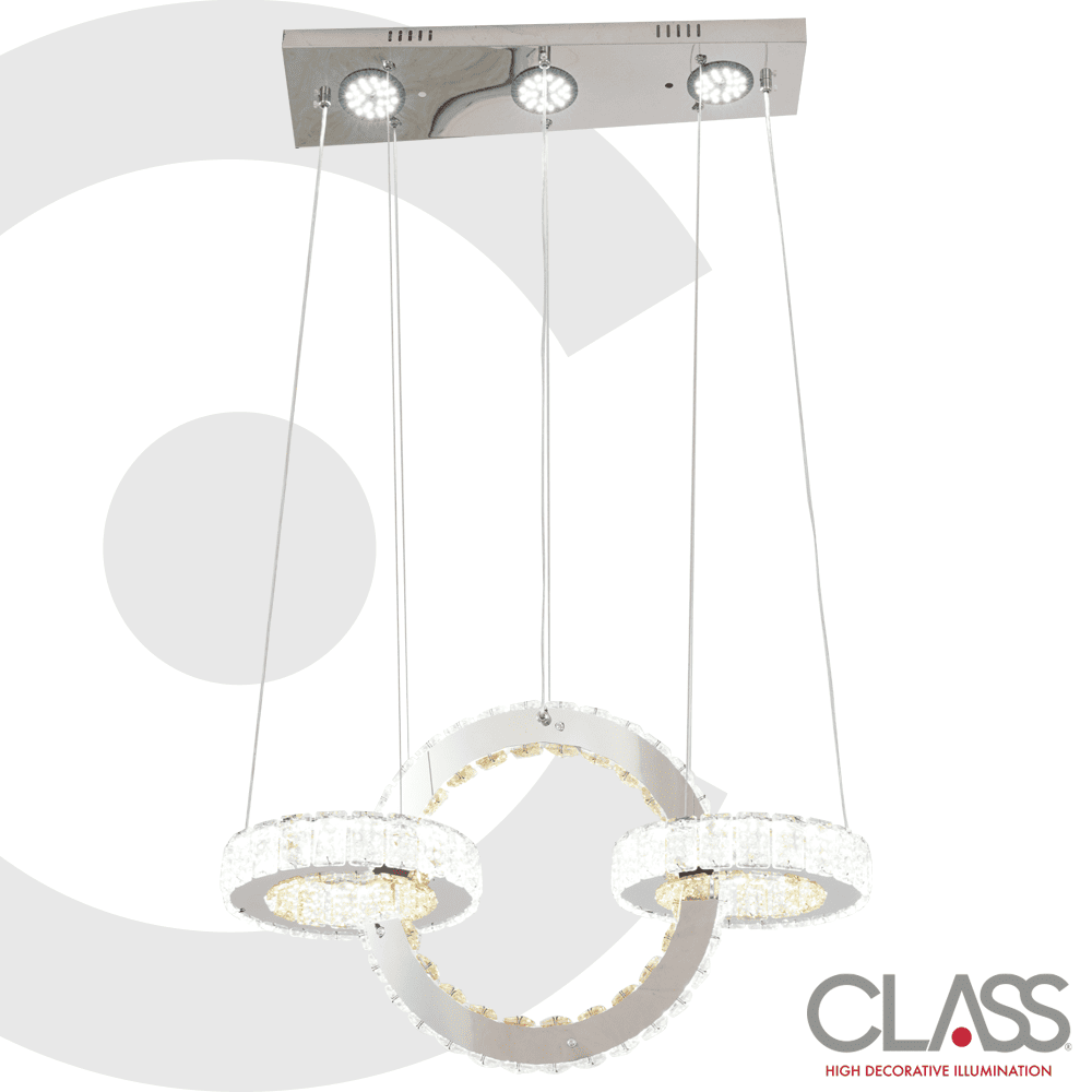 2CLAT77 Colgante led moderno aros y luces - ClassIluminación