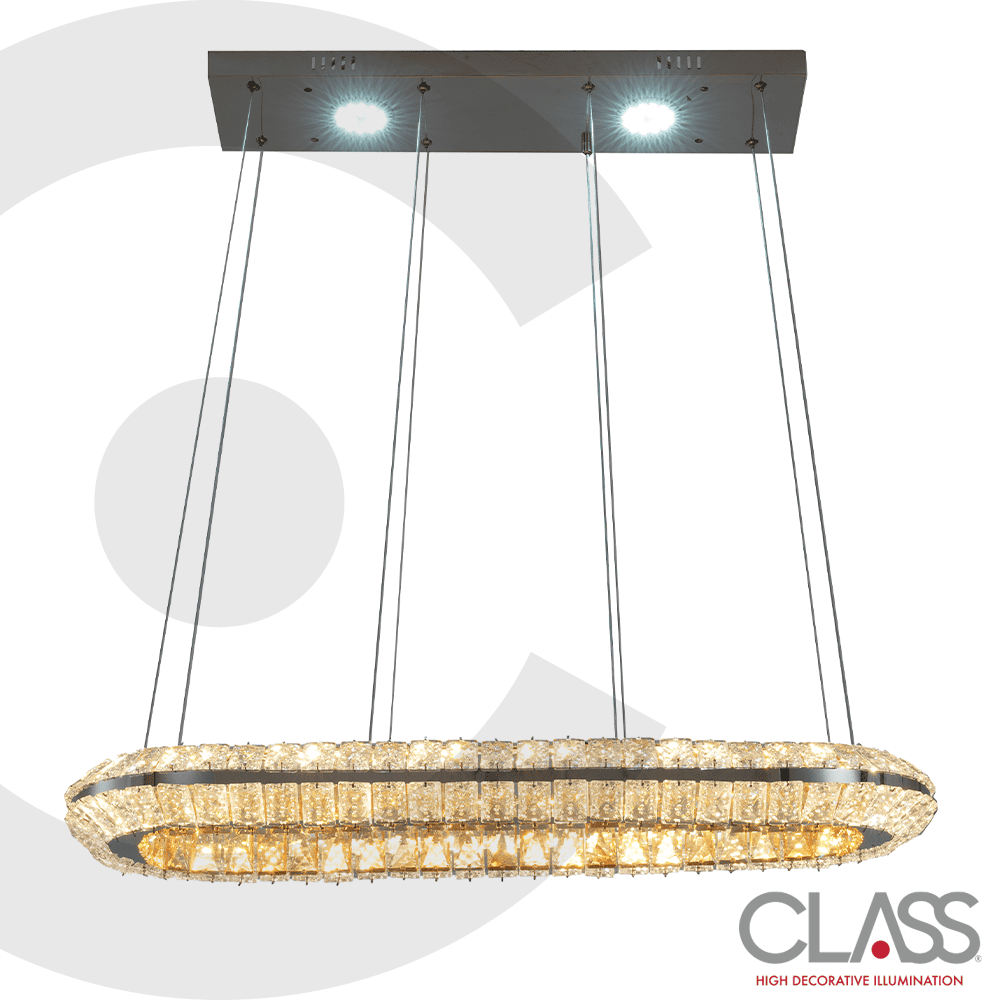 2CLAT80 Colgante led moderno 2 luces/aro - Class Iluminación