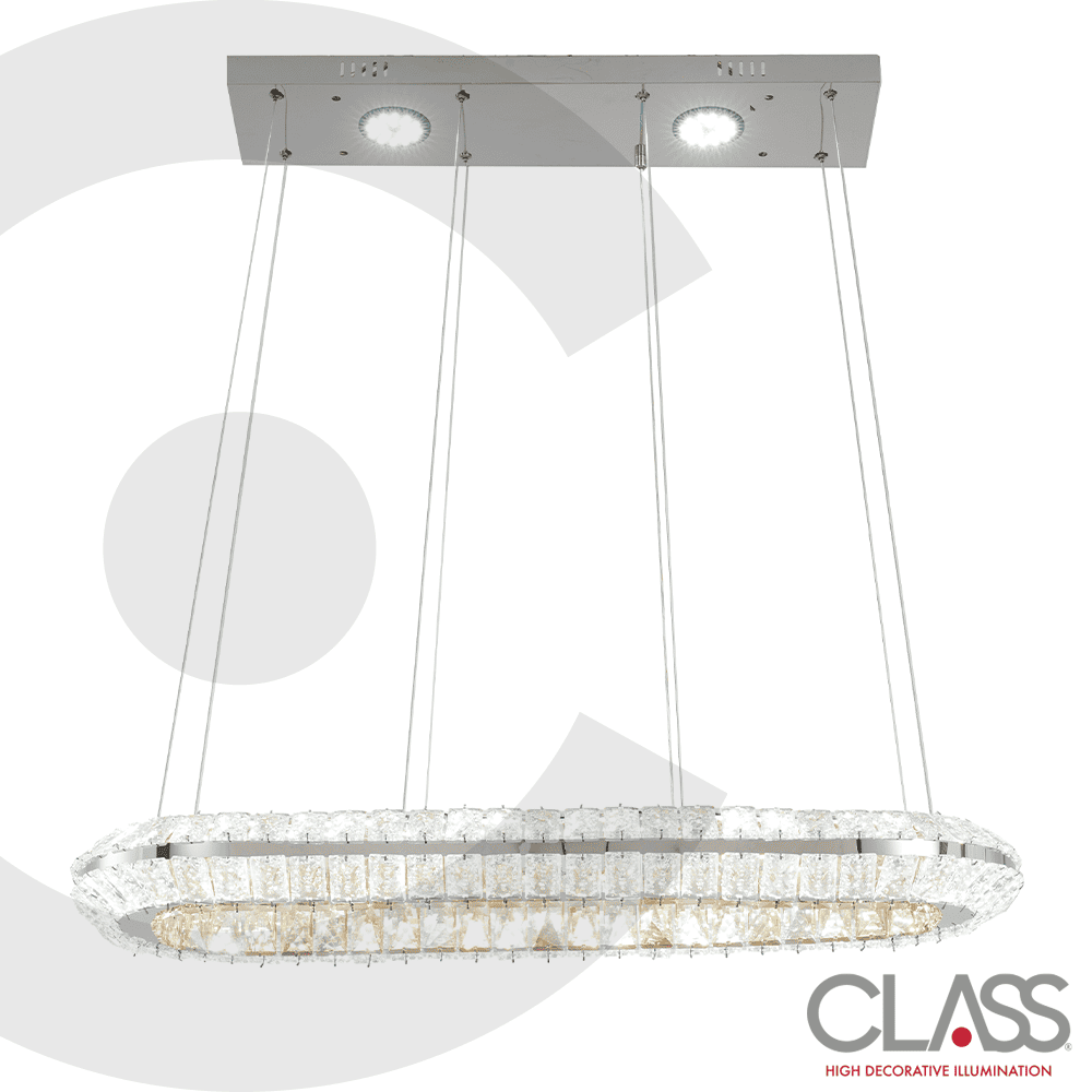 2CLAT80 Colgante led moderno 2 luces/aro - Class Iluminación