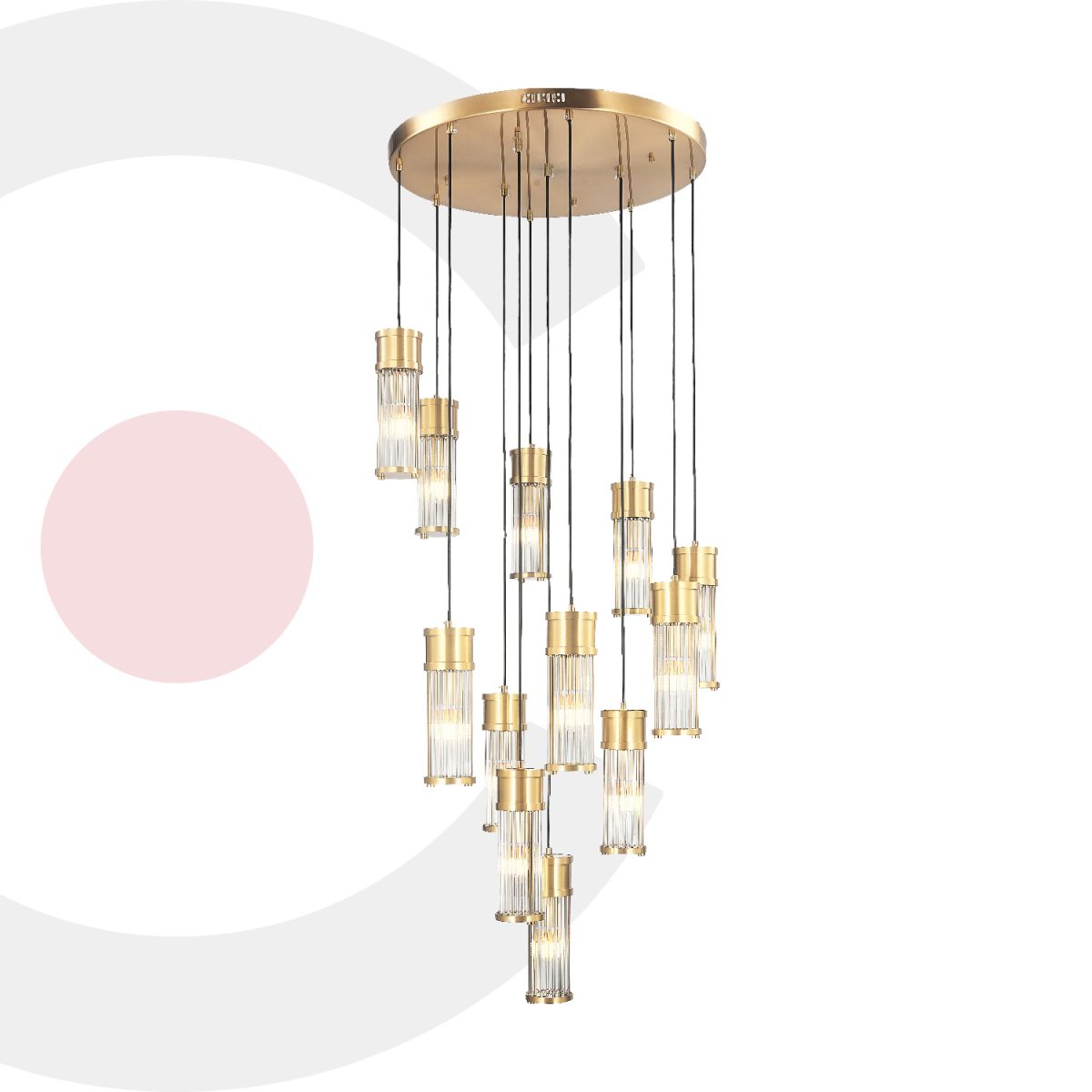2CLAT91 | Colgante doble altura 12 luces | Class Iluminación